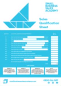 Sales qualification sheet – Small Business Sales Academy